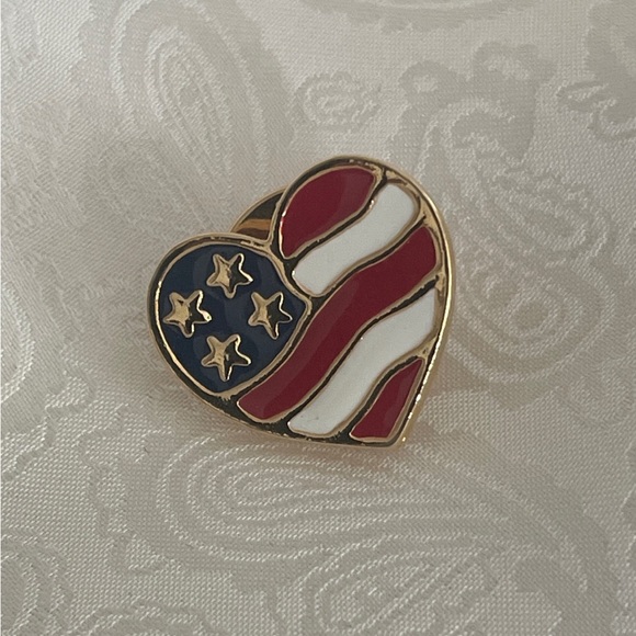 Avon | Jewelry | Vintage Avon Usa Flag Heart Pin | Poshmark